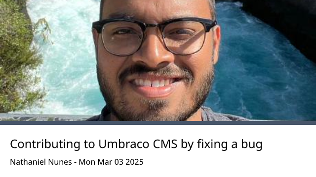Contributing to Umbraco CMS by fixing a bug | Nathaniel Nunes